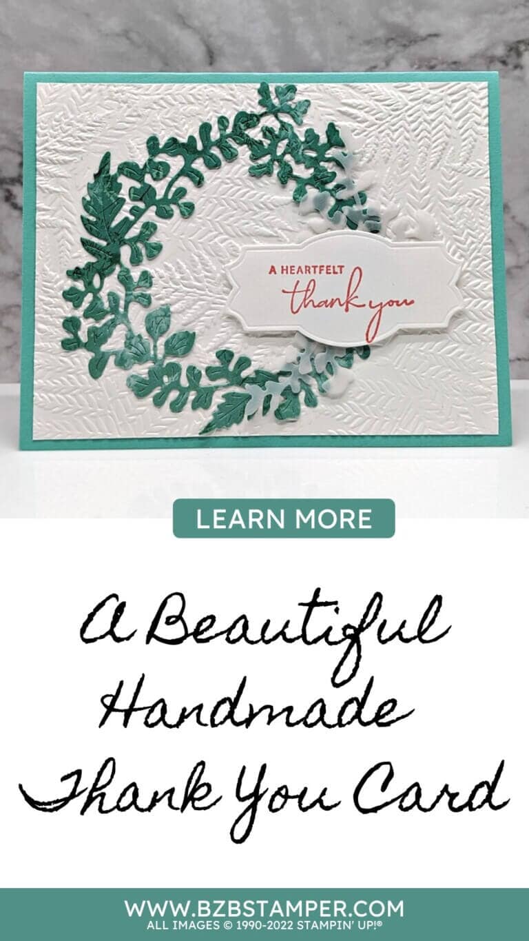 A Beautiful Handmade Thank You Card - Barb Brimhall, The BZBStamper