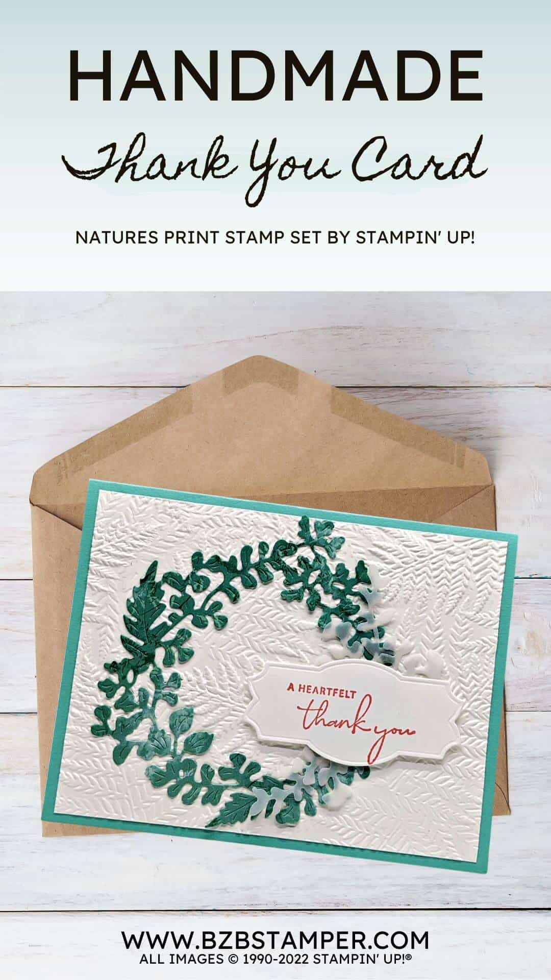 A Beautiful Handmade Thank You Card - Barb Brimhall, The BZBStamper