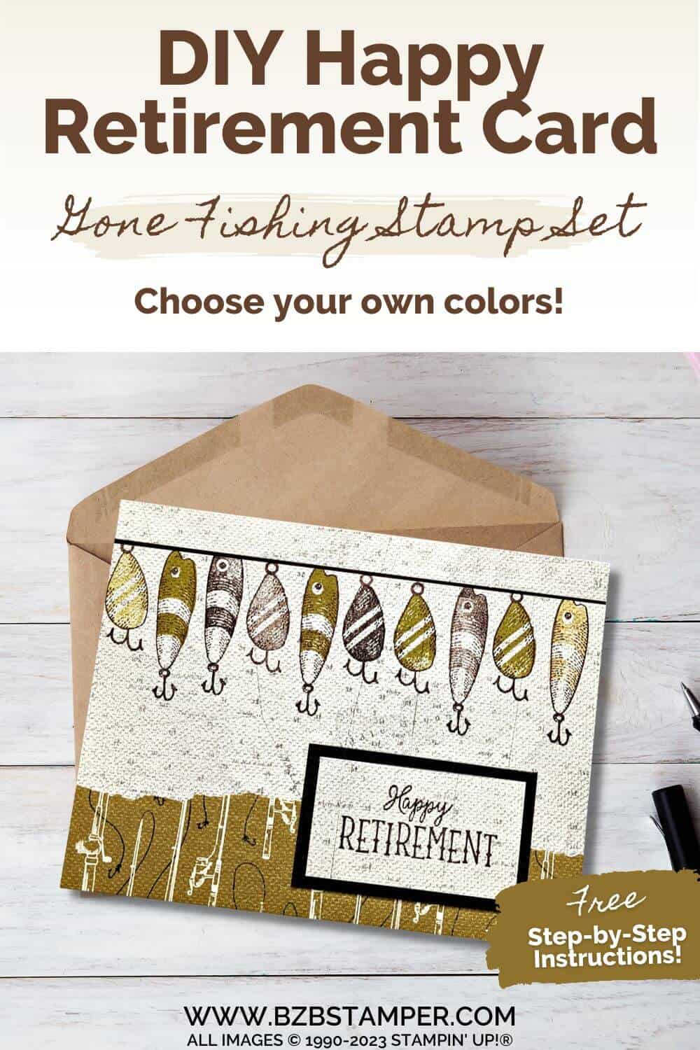 Happy Retirement Handmade Card - Barb Brimhall, The BZBStamper