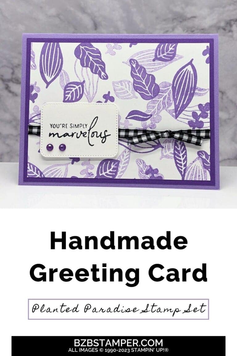 Handmade Card Using Planted Paradise Stamp Set - Barb Brimhall, The ...